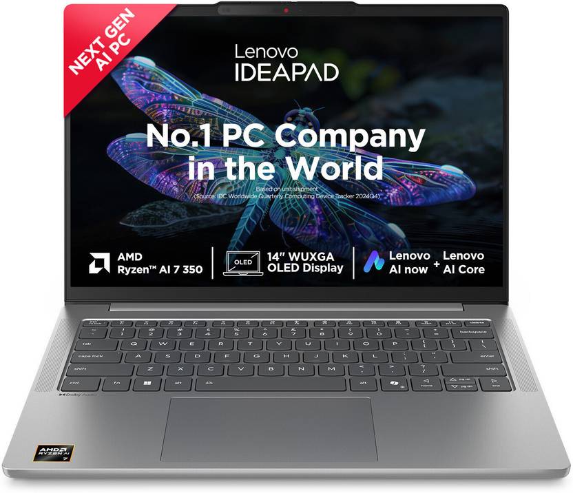 Lenovo Slim 5 WUXGA OLED Copilot+PC AMD Ryzen AI 7 Octa Core AI 7 350 ...
