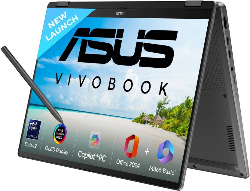 ASUS Vivobook 14 Flip OLED (2025) Copilot + PC with Office 2024 + M365 ...