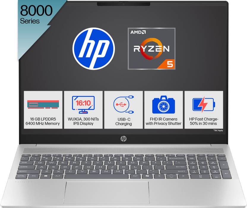 HP Pavilion MSO 2021 AMD Ryzen 5 Hexa Core 8540U - (16 GB/512 GB SSD/Windows 11 Home) 16 ...