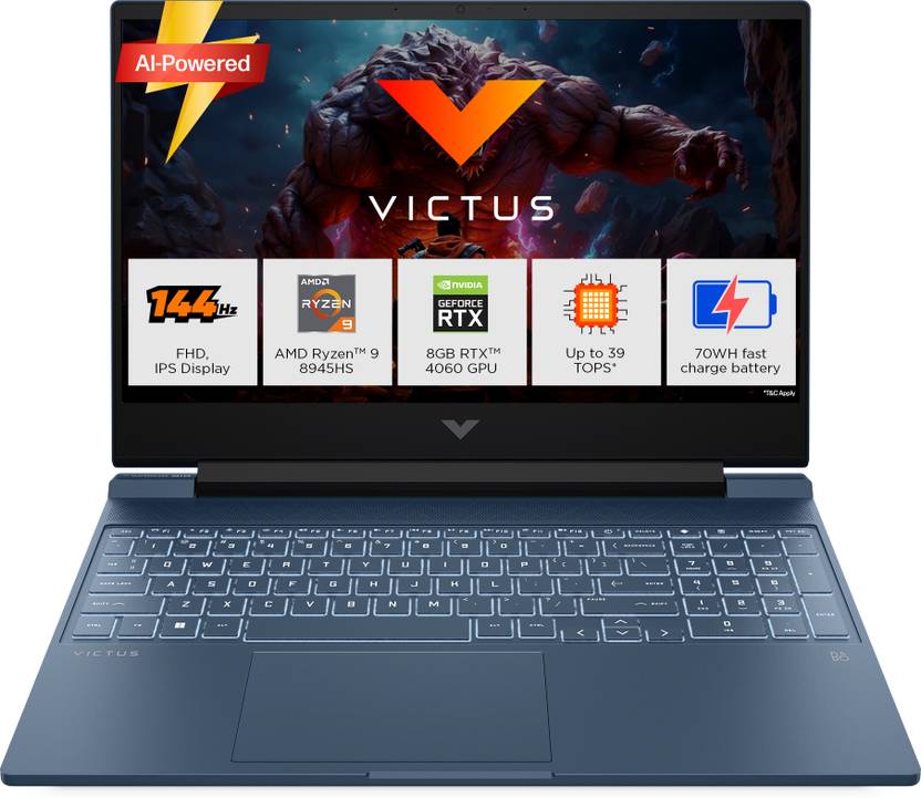 HP Victus AI 39 TOPS AMD Ryzen 9 Octa Core 8945HS - (16 GB/1 TB SSD/Windows 11 Home/8 GB ...