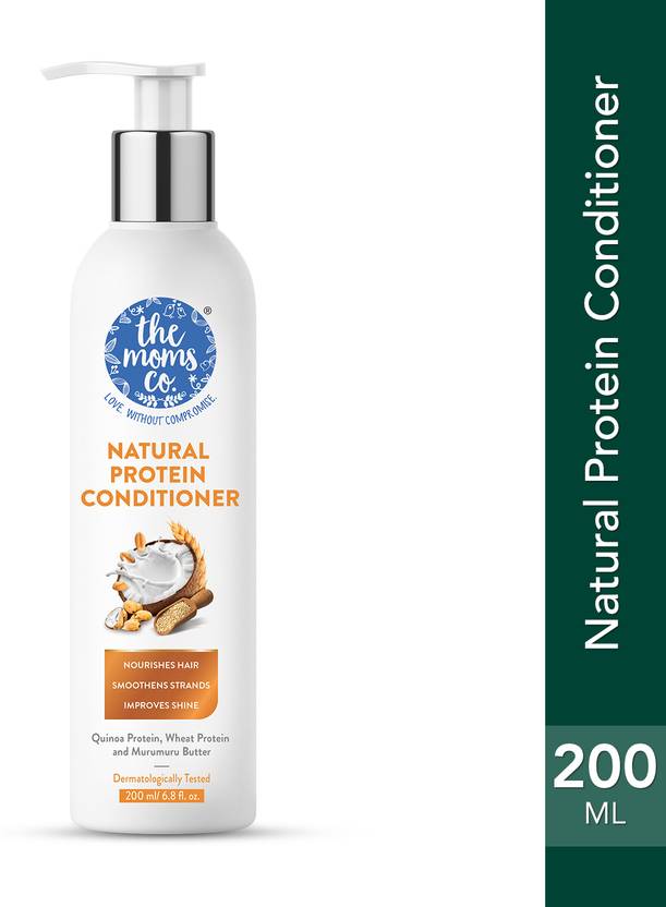 The Moms Co. Natural Protein Conditioner with Argan Oil, Silk & Wheat ...