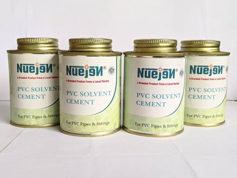Nuejen PVC Solvent Cement 250 ml (Pack of 4 Cans) adhesive (1000 ml ...