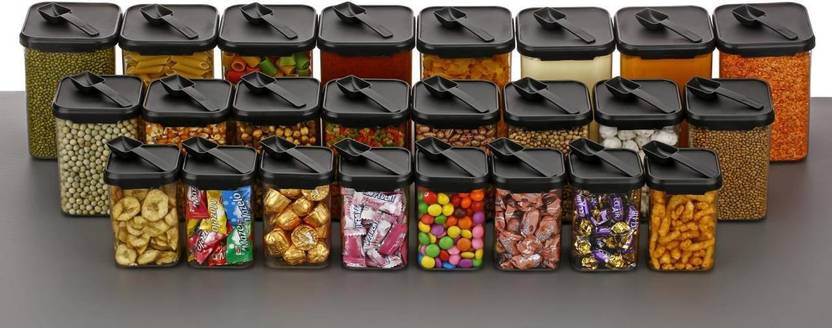 Amar Enterprise Plastic Tea Coffee & Sugar Container - 1200 ml, 650 ml ...