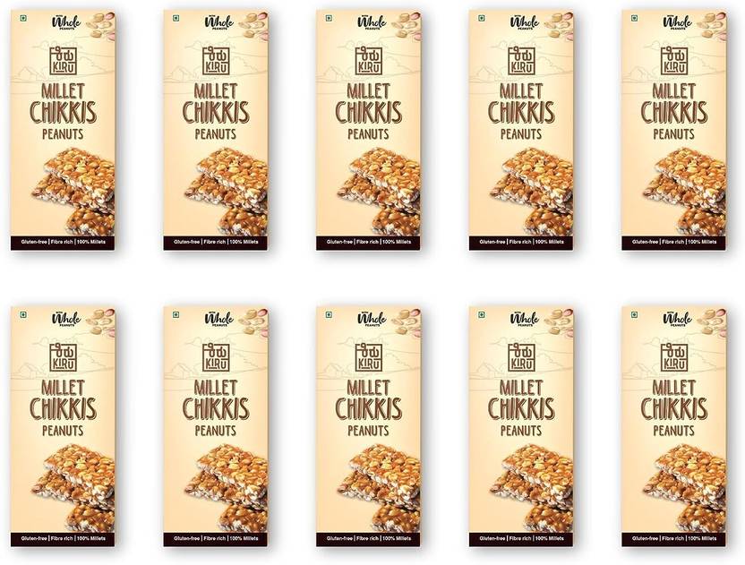 Kiru Millet Chikki Bar Classic Chikki Bar Delicious & Crunchy Peanut ...