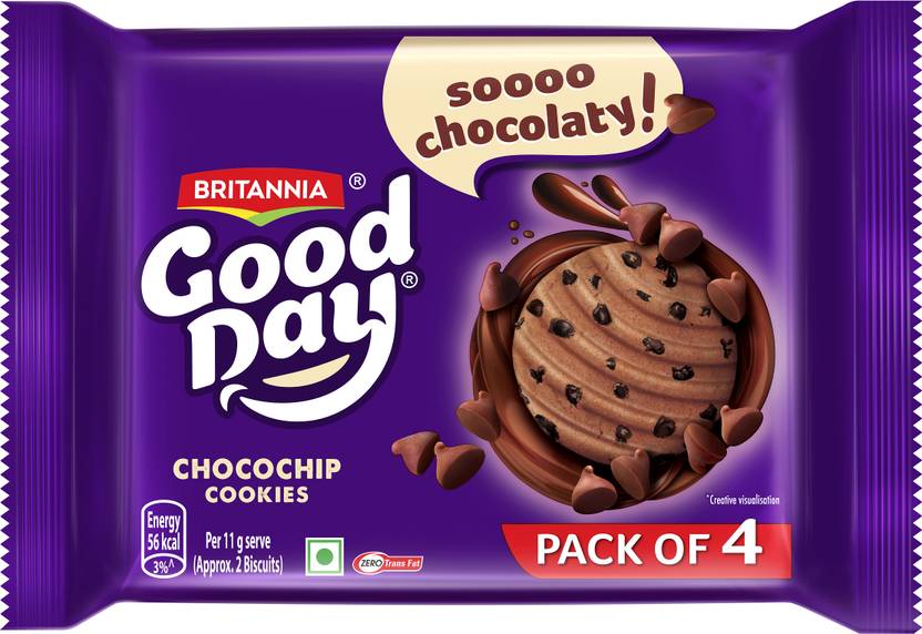 BRITANNIA Good Day Chocochips Cookies Biscuit Price in India - Buy BRITANNIA Good Day Chocochips ...