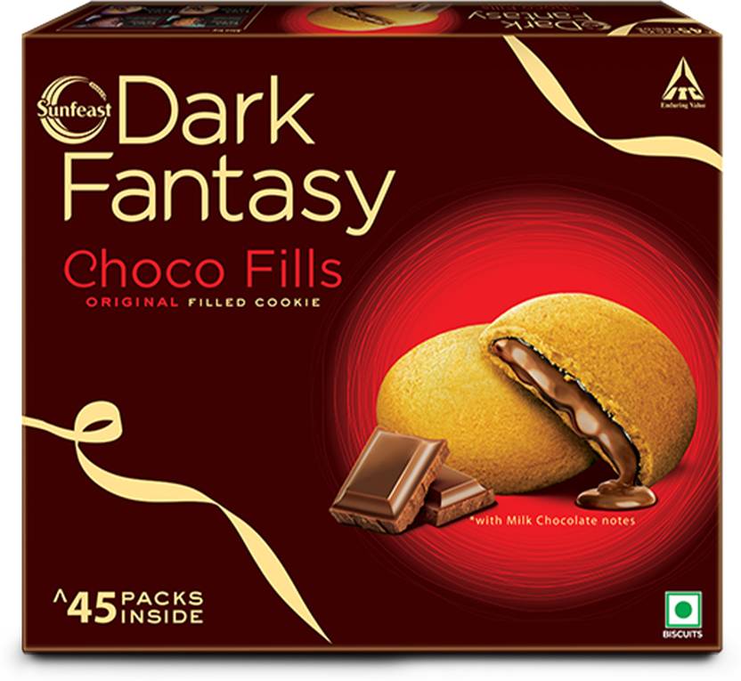 Sunfeast Dark Fantasy Choco Fills, Original Filled Cookies with Choco ...
