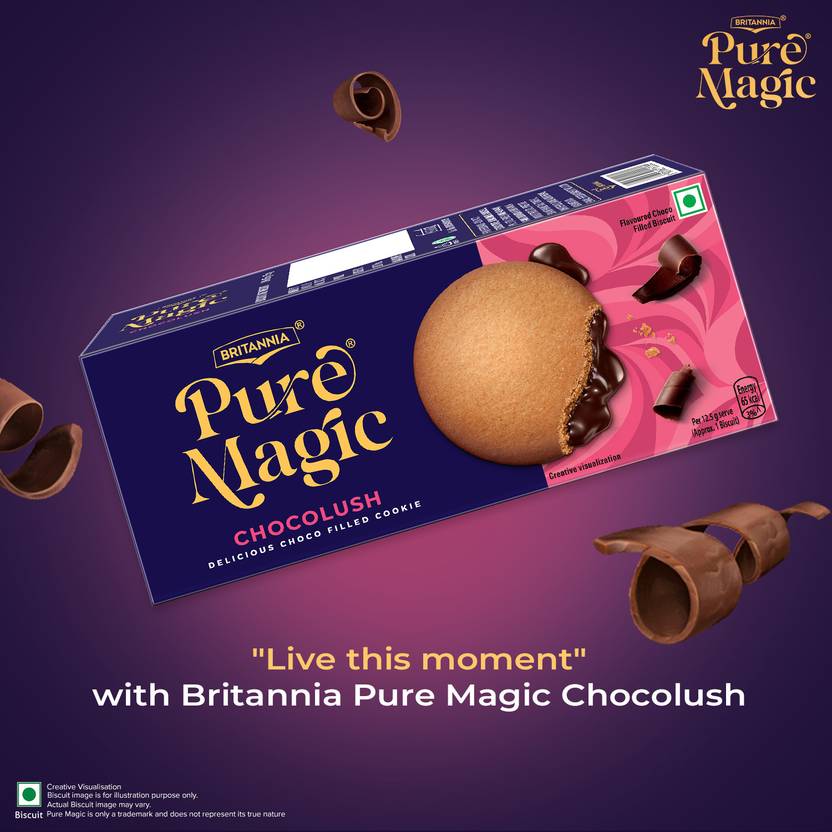 BRITANNIA Pure Magic Chocolush Biscuits Cream Filled Price in India ...