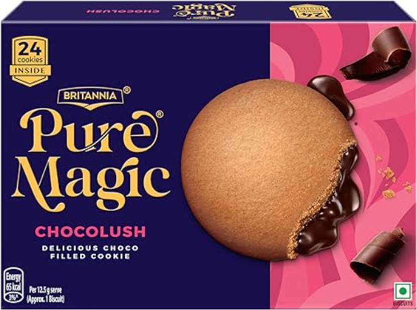 BRITANNIA Pure Magic Chocolush Biscuits Cream Filled Biscuit Price in ...