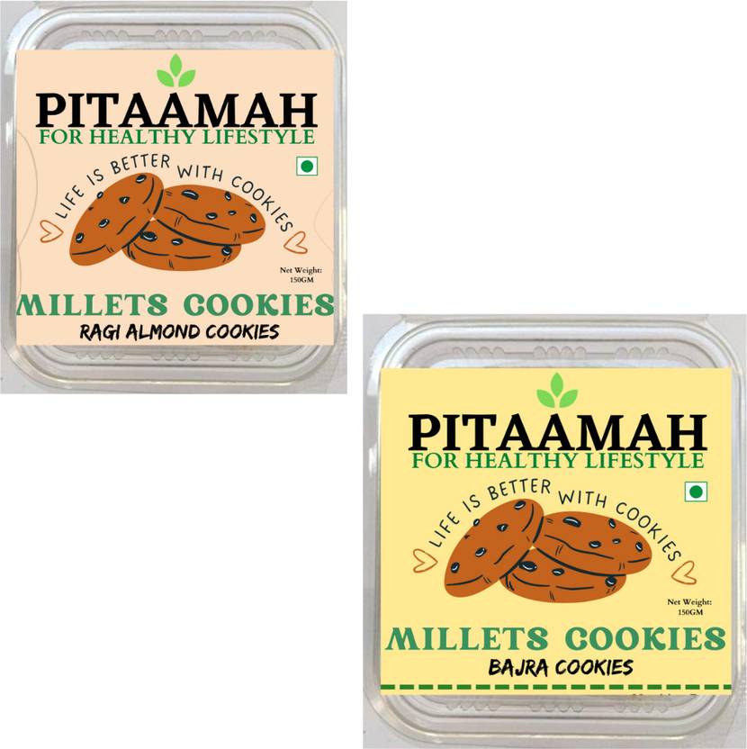 pitaamah cookies Ragi millet 300gm | Bajra Millet 300Gm | Desi Gee ...
