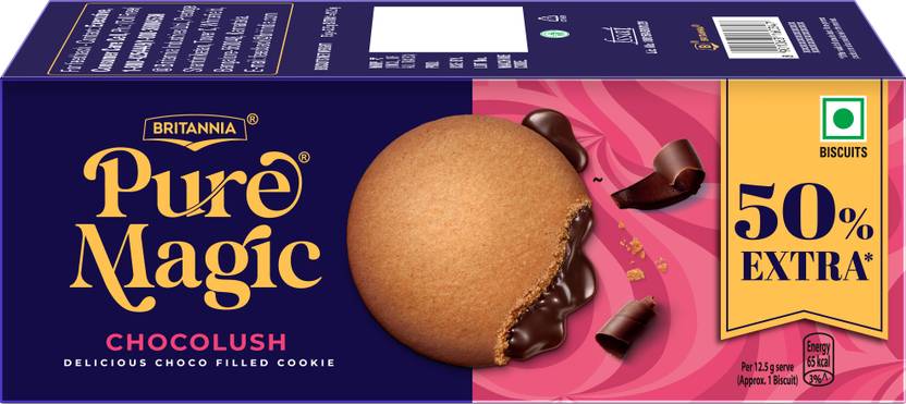 BRITANNIA Pure Magic Chocolush Biscuits Cream Filled Biscuit Price in ...