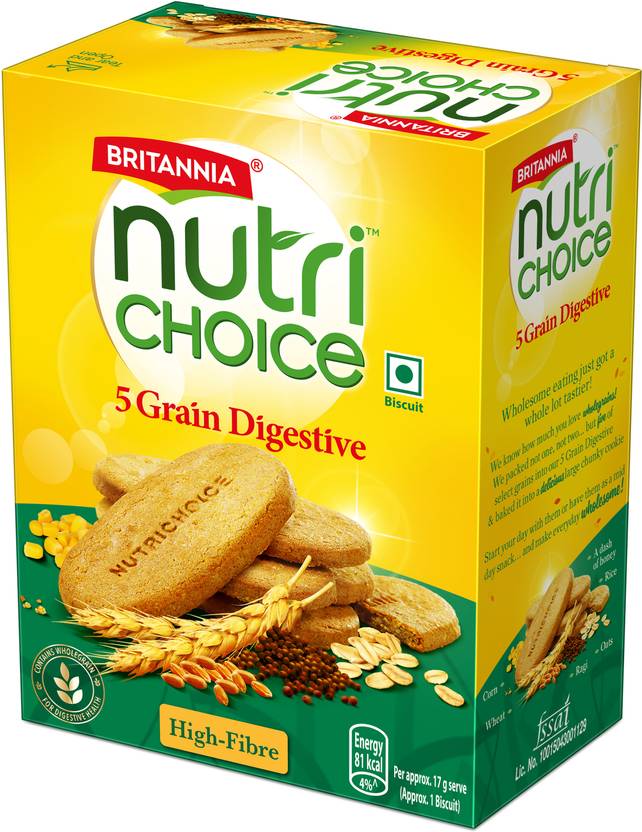 BRITANNIA NutriChoice 5 Grain Multigrain Biscuits Digestive Price in ...