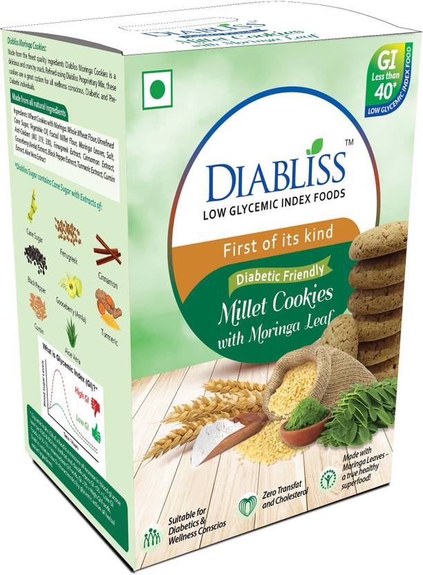 DiaBliss Millet Cookies with Moringa Leaf 150g Pack Cookies Biscuit ...