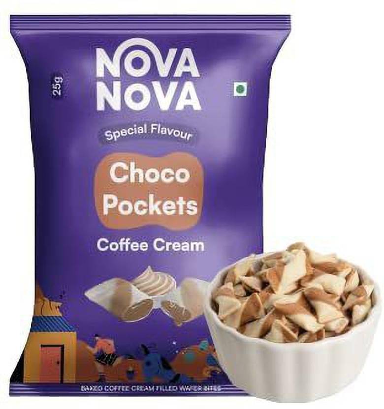 Nova nova Best Bites Choco Filled Cones | Premium Nutella Flavour | 100 ...