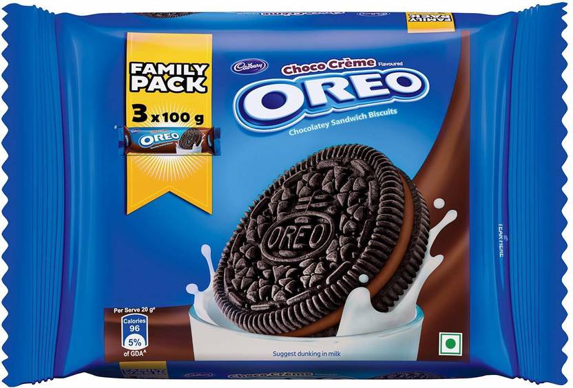 Cadbury Oreo Choco Creme Biscuit Family Pack, 300 g Cream Sandwich Biscuit Price in India - Buy ...