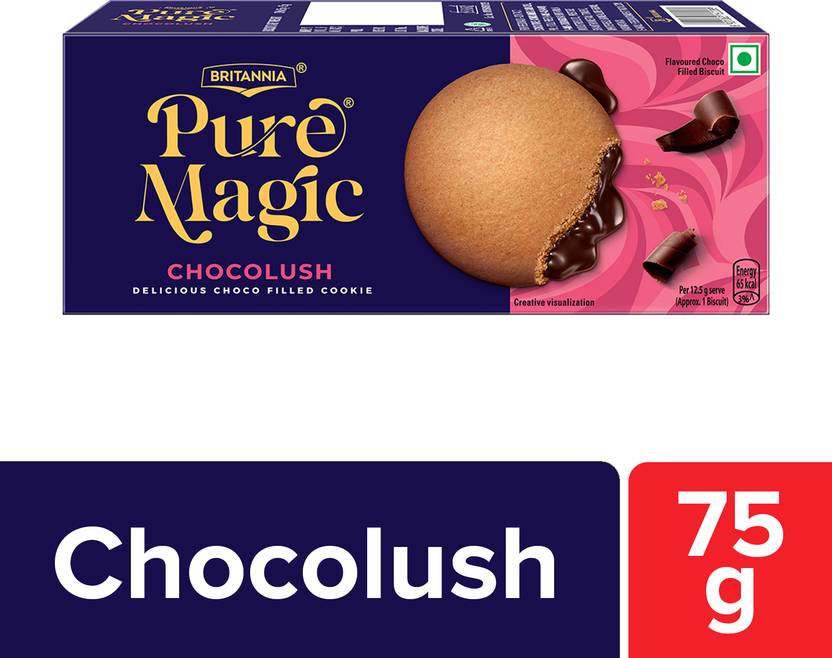 BRITANNIA Pure Magic Chocolush Biscuits Cream Filled Price in India ...