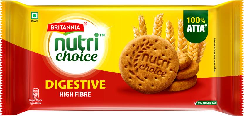 BRITANNIA NutriChoice Digestive Biscuit High Fiber Biscuit Price in ...