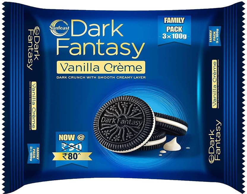 Sunfeast Dark Fantasy Vanilla Cream Cracker Biscuit Price in India ...