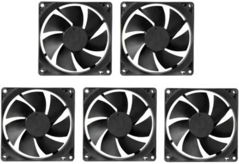 Electronic Spices PACK OF 5 DC 12V Cooling Fan for PC Case 3 INCH ...