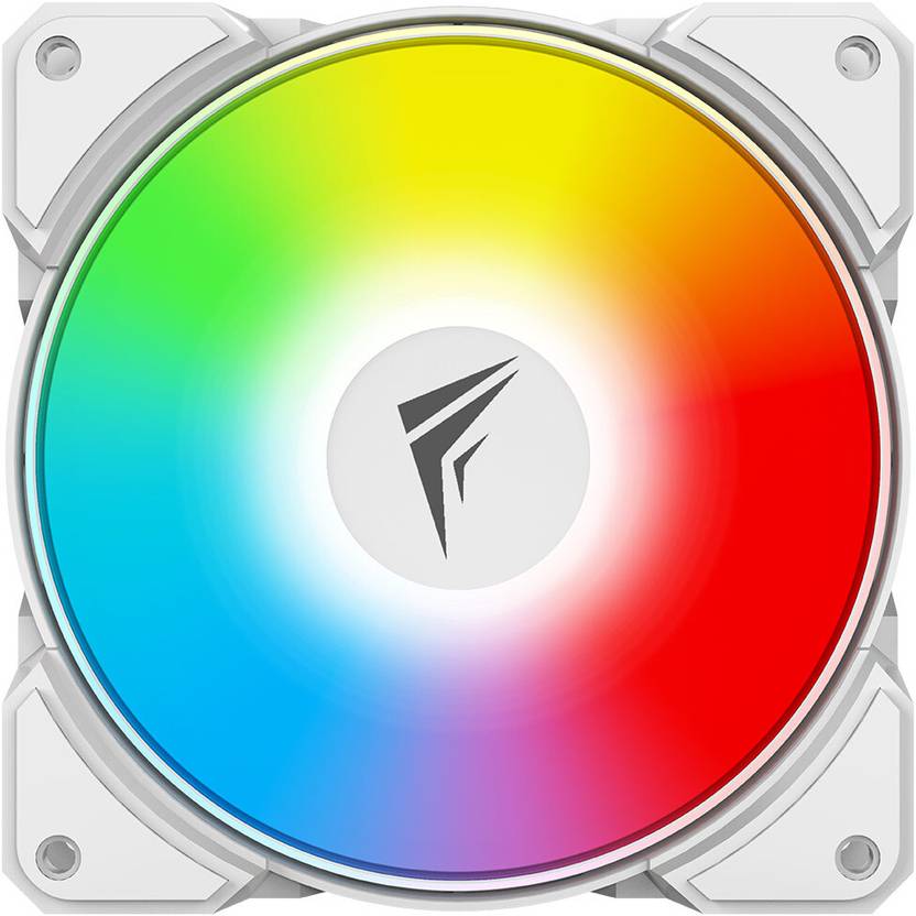 Frostec FS-120A ARGB White 120MM PWM Case Fan with Built in PWM & ARGB ...
