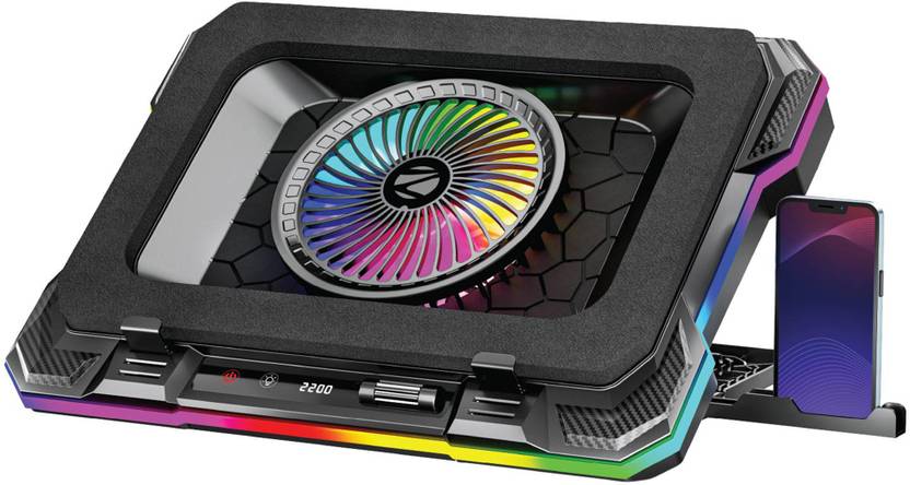 ZEBRONICS NC9200 with RGB Fan, Upto 19inch Laptop, Detachable Mobile ...