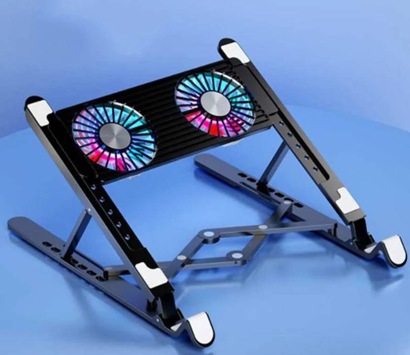 RETRACK Portable 2 RGB Fans Powerful Cooler Stand Quiet Gaming Stand11 ...