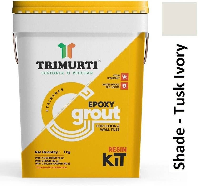 Trimurti Stain-free Epoxy Grout for Floor & Wall Tiles Tusk Ivory Crack ...