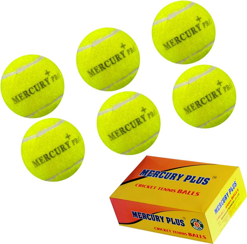 Mercury Plus Medium Weight Cricket Rubber Tennis Balls Standard Bail ...
