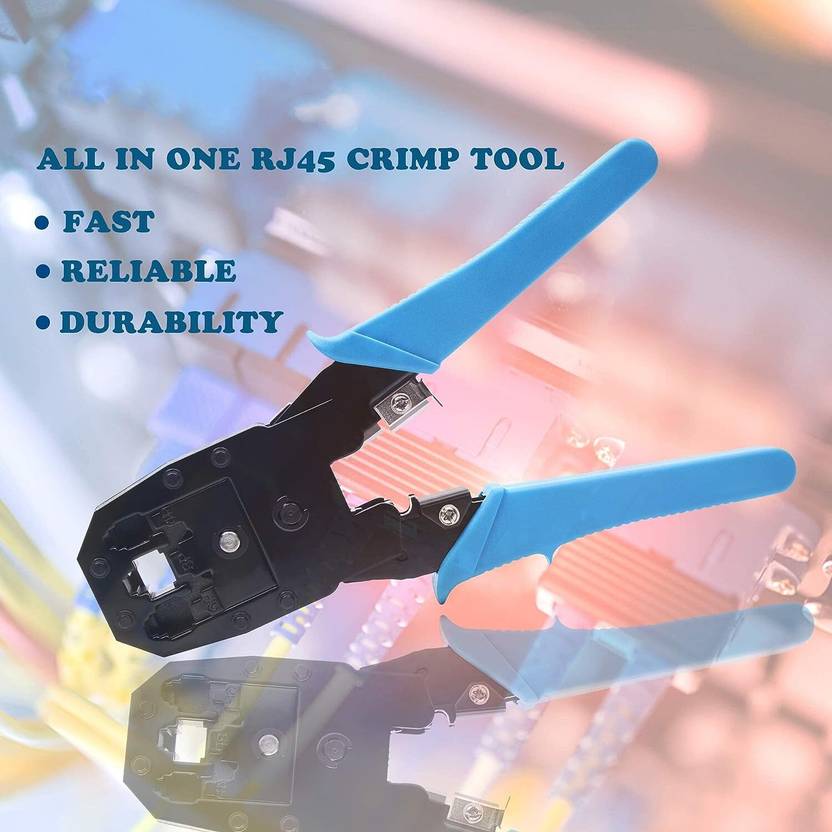 Techy-tech Rj45 crimper+30 Pcs RJ 45 Cable Wire Connectors Modular ...