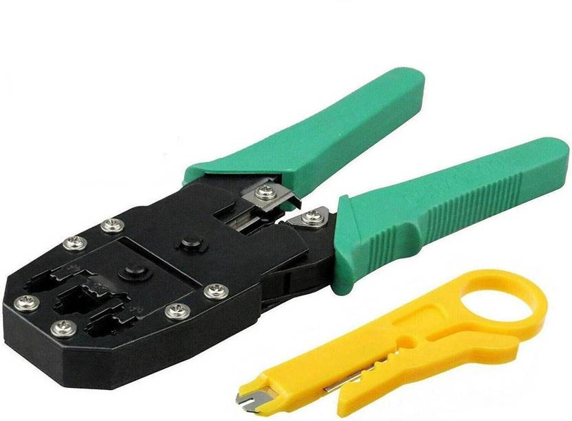 Techtest Rj45, Rj11 Cat5e/cat6 LAN Cutter 2 PC COMBO Manual Crimper ...