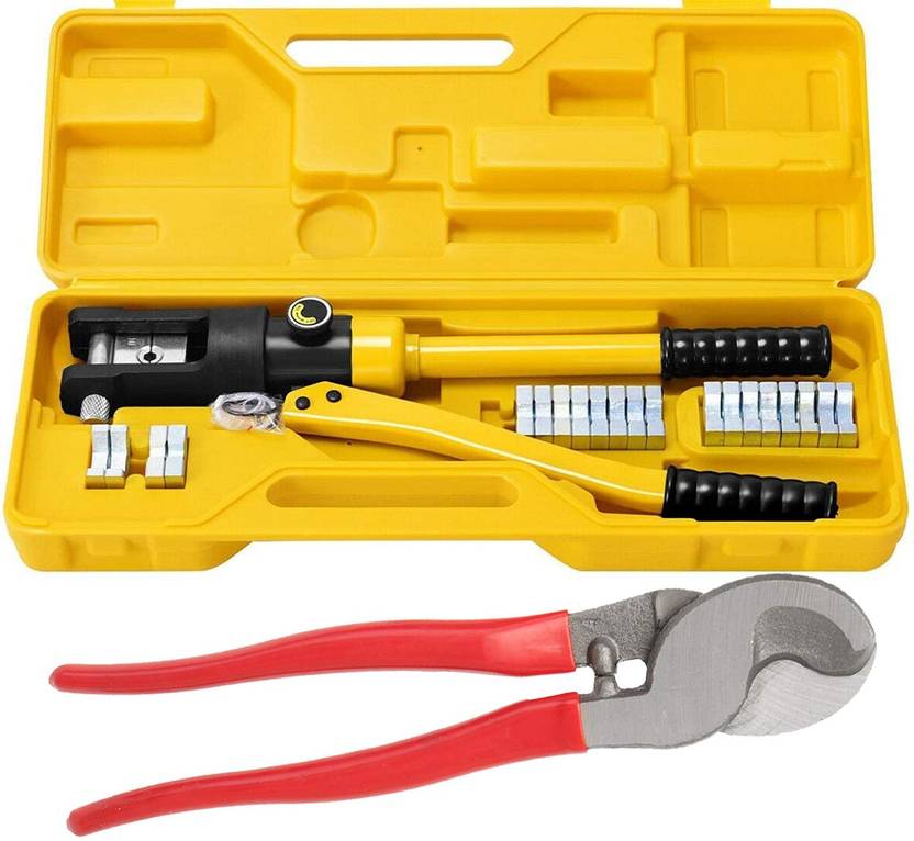 metrotools 16 Ton Hydraulic Wire Crimper Crimping Tool with 11 Dies 16 ...