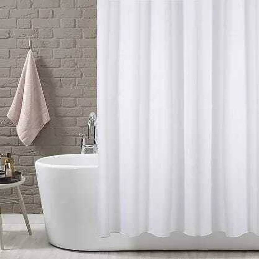 Subh 30 cm (1 ft) Shower PVC Semi Transparent Curtain Single Curtain ...