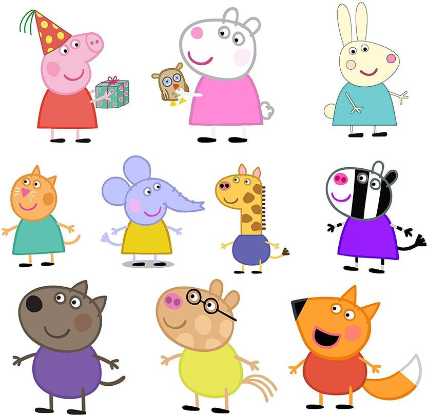 Pretty UR Party Peppa Pig Friends Paper Cutouts for Birthday Parties ...