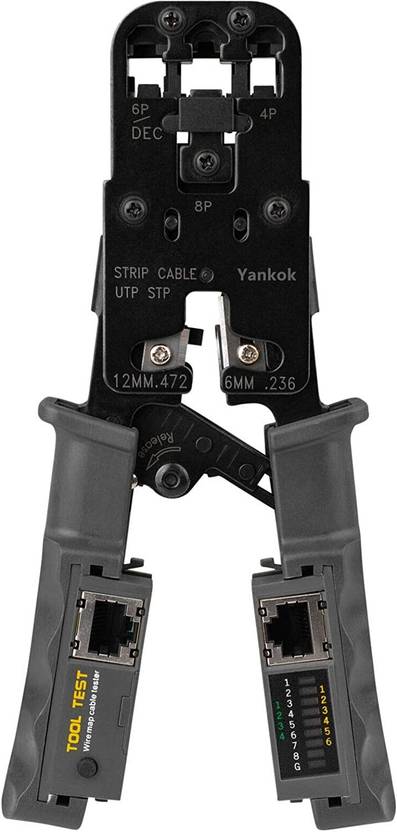 coolcold Crimping Tool,RJ45 RJ12 RJ11 Cable Tester Crimper for 8P 6P 4P ...