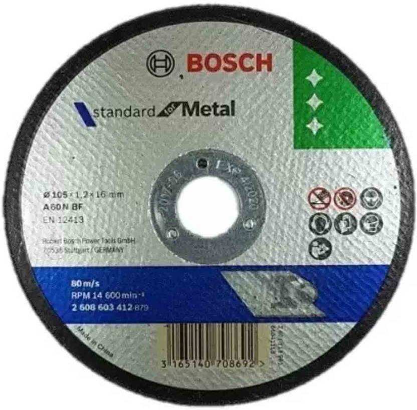 BOSCH AG4 Metal 4-inch Cut Off Wheel Set (White, Pack of 10) SIZE 105x1.2x16mm Metal Cutter ...