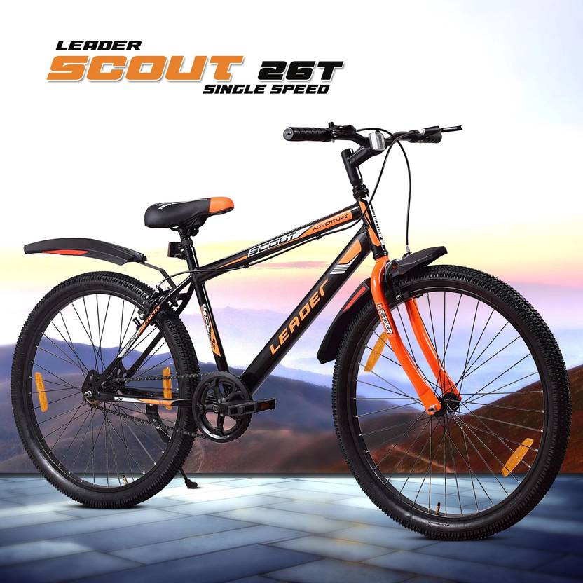 LEADER Scout MTB Mountain Bicycle without Gear for Men 26 T (inch ...