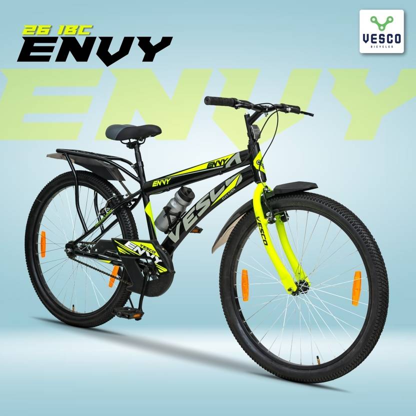 VESCO ENVY City Bike/cycle with Inbuilt Carrier for Boys/Men 26 T (inch) Road Cycle Price in ...