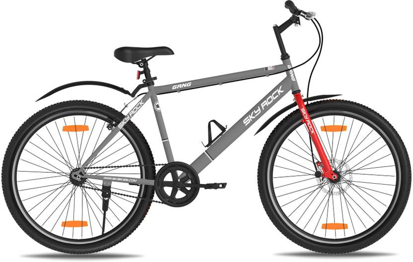 GANG Cycles Skyrock Single Speed Bike With Front Disc and V-Brake (MT ...