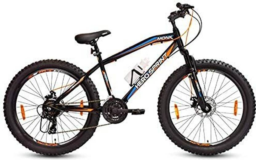 HERO CYCLES Sprint Monk - 26T , 21 Speed , Dual Disc Mountain Bike 27.5 ...