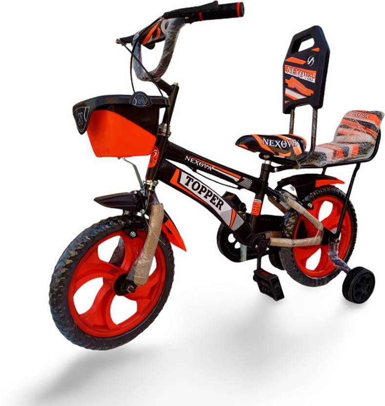 ROXX CARDY BICYCLE 14 T TOPPER DOUBLE SEAT (ORANGE) FOR 2 TO 4 YEAR ...