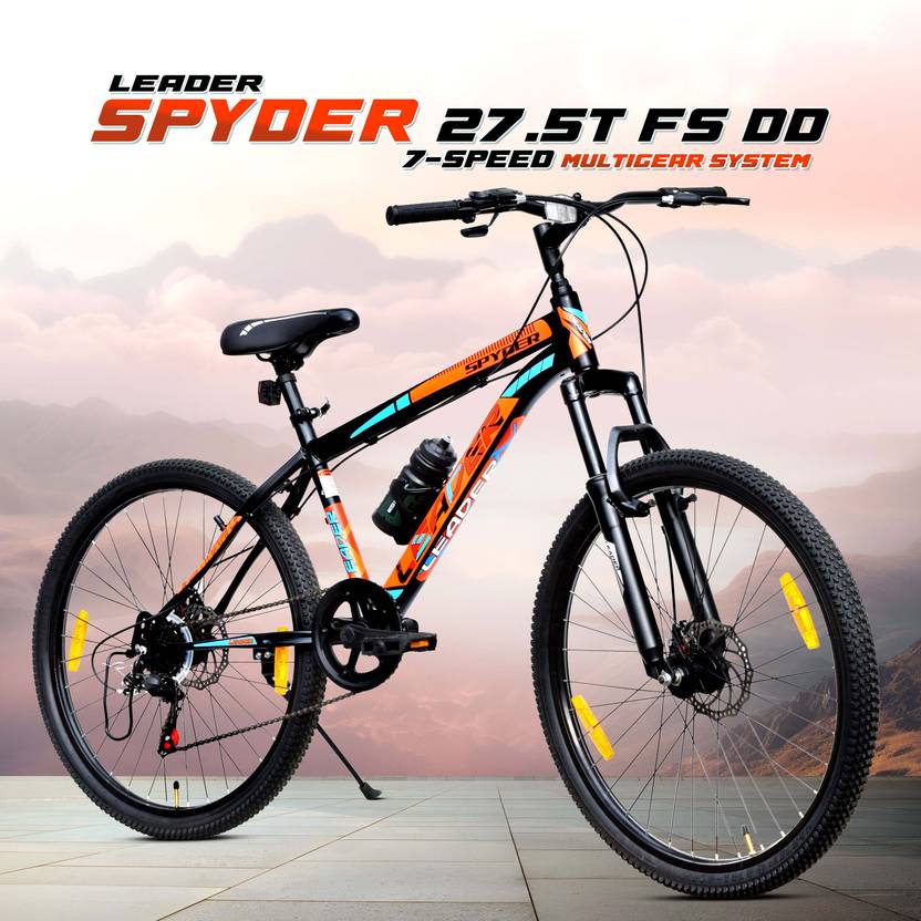 LEADER Spyder MultiSpeed (7 Speed) Mountain Bike with FS & DD Brake 27. ...