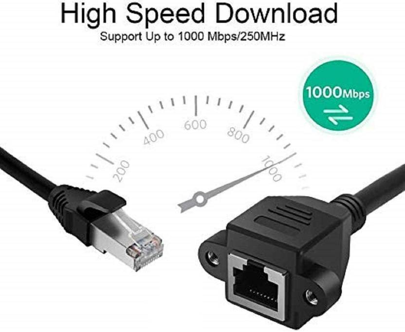 fdealz Ethernet Cable 0.3 m Rj45 Male to Female LAN Cable LAN Network 8 ...