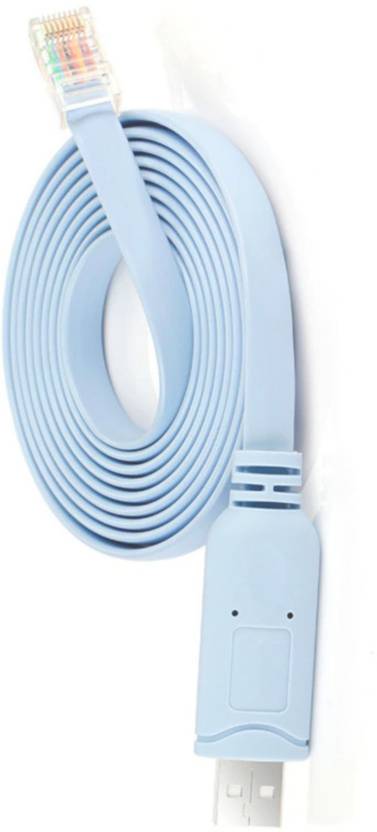 TechCamel LAN Cable 1.8 m RJ45 TO USB Console Cable, FTDI Chip USB2.0 ...