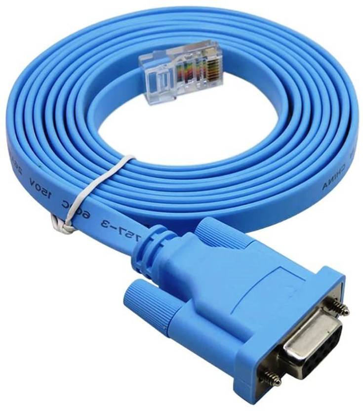Paruht LAN Cable 1.2 m Serial Port DB9 To Lan Rollover Console Cable, 9 ...
