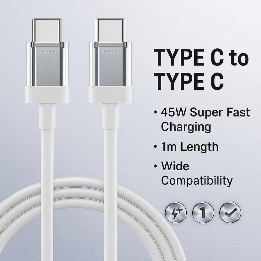RcPrint USB Type C Cable 1.2 m OEM RC-NW-Type-C to Type-C PD 60 W Fast ...