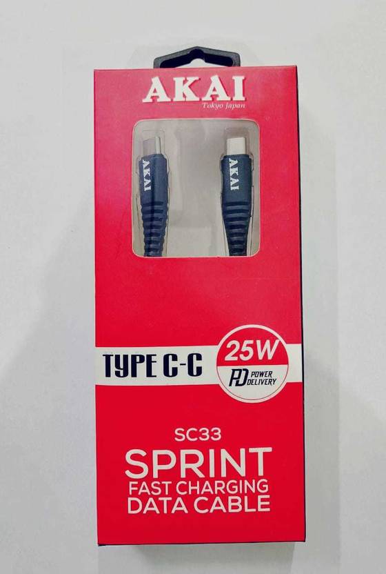 Unbranded USB Type C Cable 1 m AKAI TYPE C- C LONG NECK GOLF TEXTURED ...