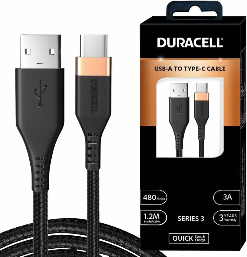 DURACELL USB Type C Cable 1.2 m DU045 - DURACELL : Flipkart.com