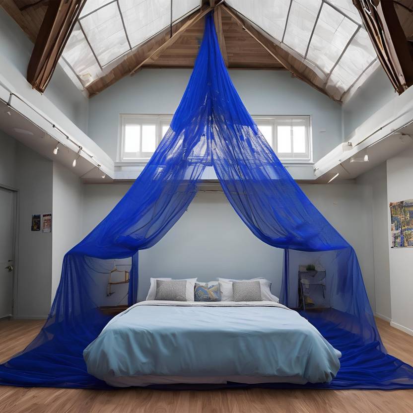 1iAM Blue 1pc 5M Transparent Decoration Net,Soft Wrinkle-Free Nylon ...