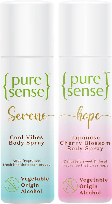 PureSense Body Spray Combo (Serene Cool Vibes + Hope Japanese Cherry ...