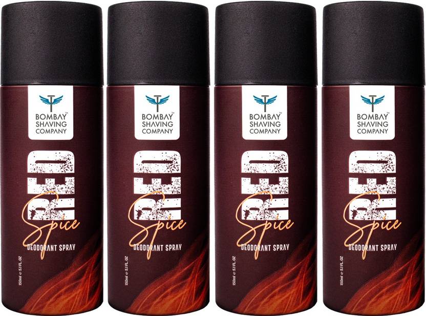 BOMBAY SHAVING COMPANY Red Spice 150ml x 4 Combo | Deodorant Spray ...