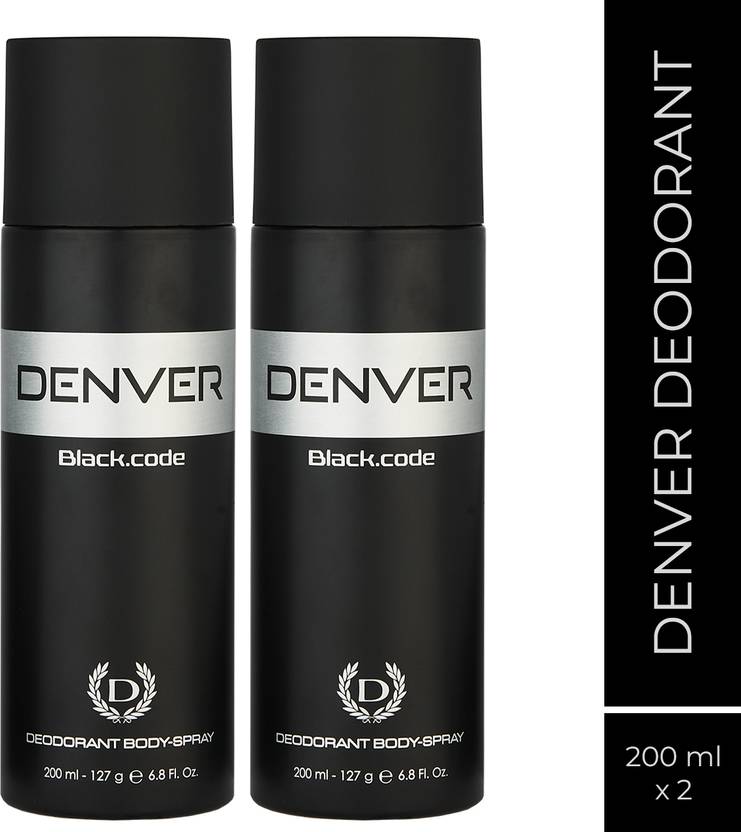 DENVER Black Code Body Deodorant Spray - For Men - Price in India, Buy ...